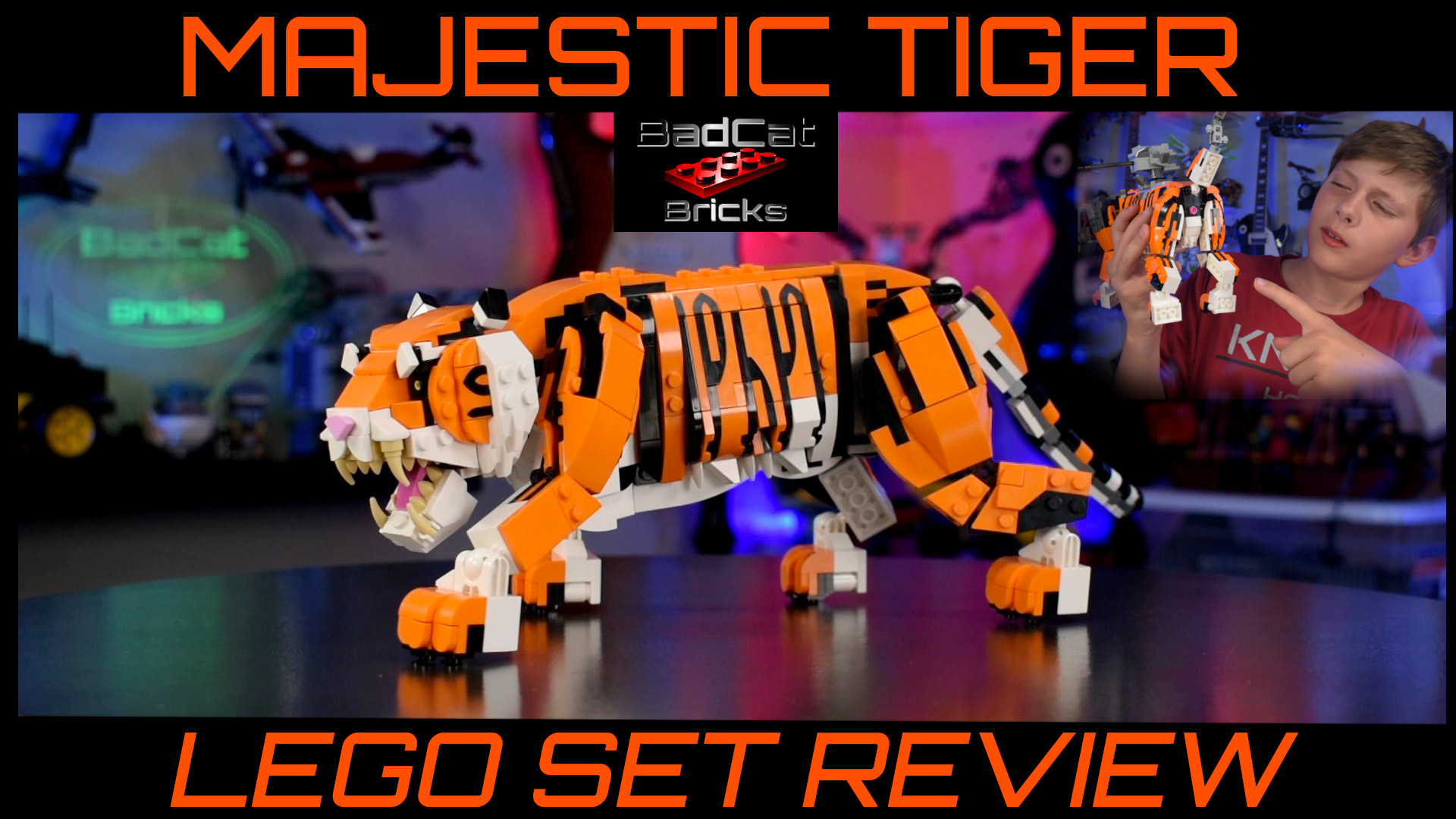 LEGO Majestic Tiger Review Video BadCatBricks.com